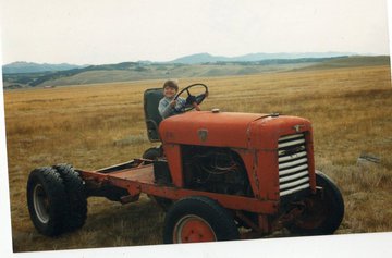 Orange 60S Tractor With A Longhorn Symbol - Yesterday's Tractors