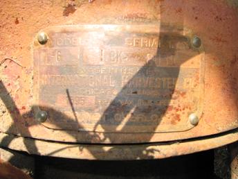 Have The Following Id Numbers - Yesterday's Tractors