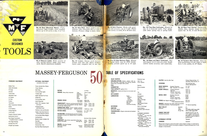 MF50 ad brochure | Yesterday's Tractors Forums