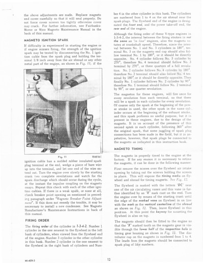 1945 Wisconsin VE4 magneto timing and firing order. | Yesterday's ...
