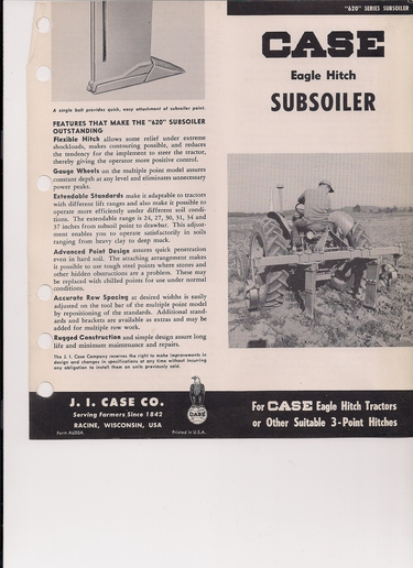 Case 620 subsoiler | Yesterday's Tractors Forums
