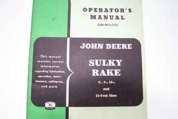 Used Farm Tractors for Sale: John Deere Sulky Rake Operator'S Book ...