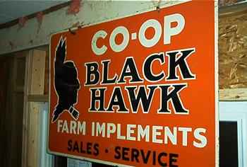 Used Farm Tractors for Sale: 1940S Co-Op Black Hawk Sign (2006-08-23 ...