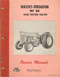 Used Farm Tractors for Sale: Massey Ferguson MF- 88 Diesel Western ...