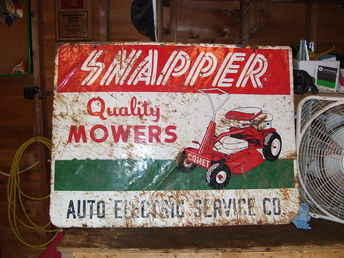 Used Farm Tractors for Sale: Old Snapper Dealer Sign (2010-05-23 ...