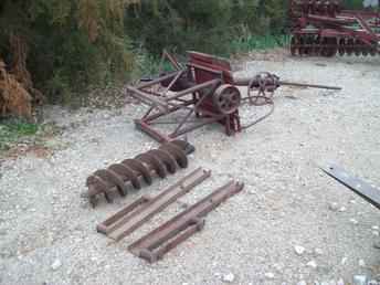 Used Farm Tractors for Sale: Old Belt Drive Post Hole Auger (2011-11-23 ...