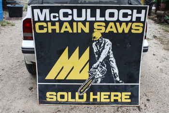 Used Farm Tractors for Sale: Mcculloch Chain Saw Sign (2012-09-10 ...