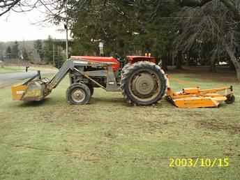 Used Farm Tractors for Sale: Massey Ferguson MF-165 & Loader ...