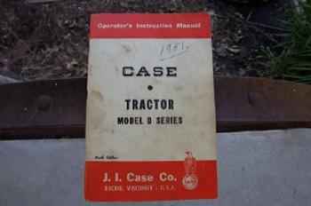 Used Farm Tractors for Sale: Case Model D Operator'S Book (2004-05-23 ...